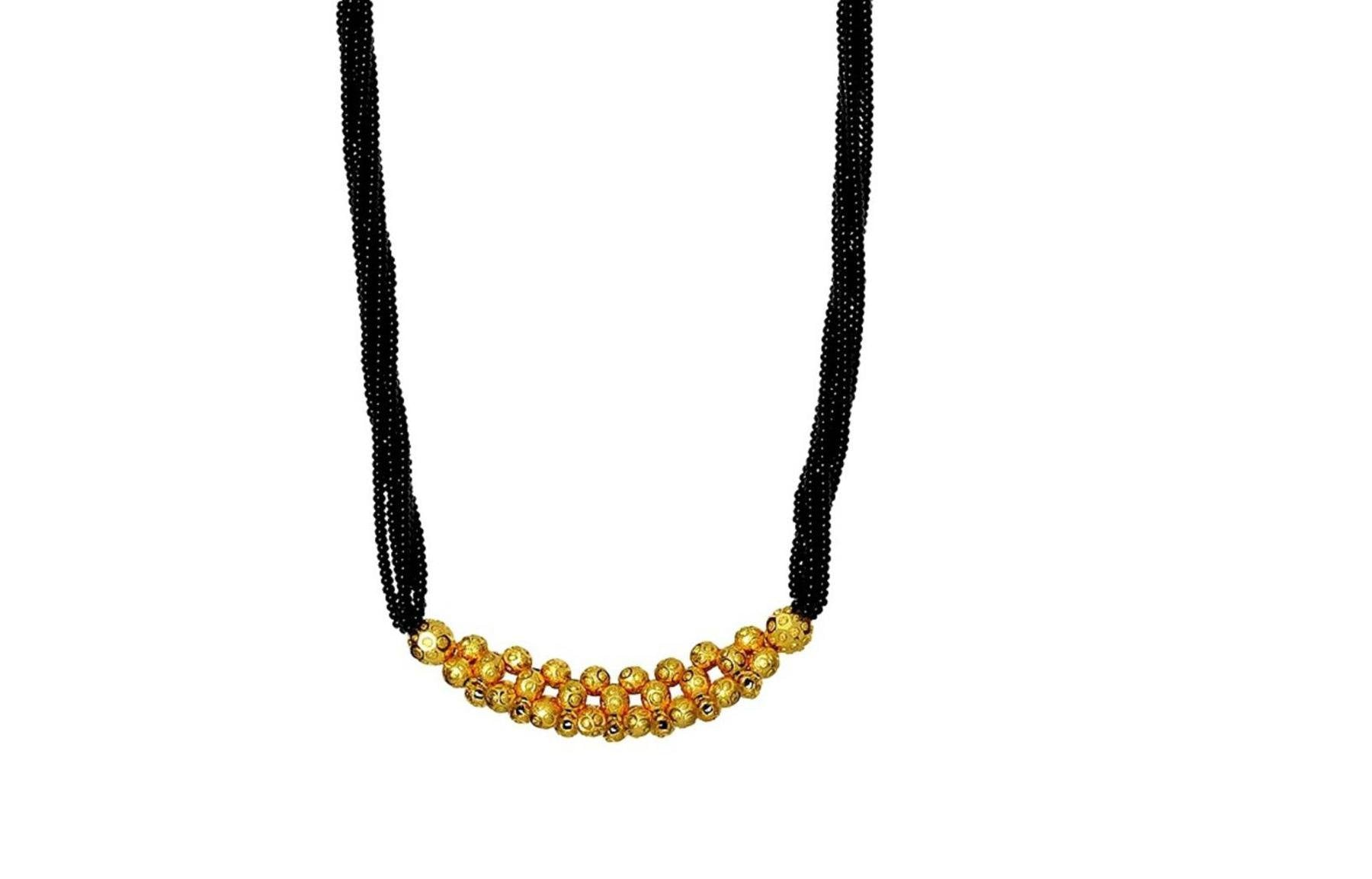 Black mani thushi mangalsutra store